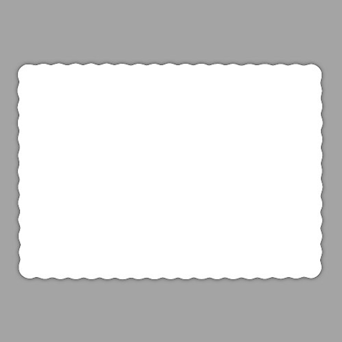 Paper Placemats for Dining Table – Disposable Scalloped Edges Blank Table Mats Great for Parties and Christmas Table Decorations 10"x14" 47 Pack (White)
