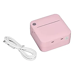 Gaeirt Mini Printer 200dpi Thermal Printer for Phone, Rechargeable Inkless Printer Instant Photo Printer Portable Printer for Home Picture Printer for Photos, Notes(Pink)