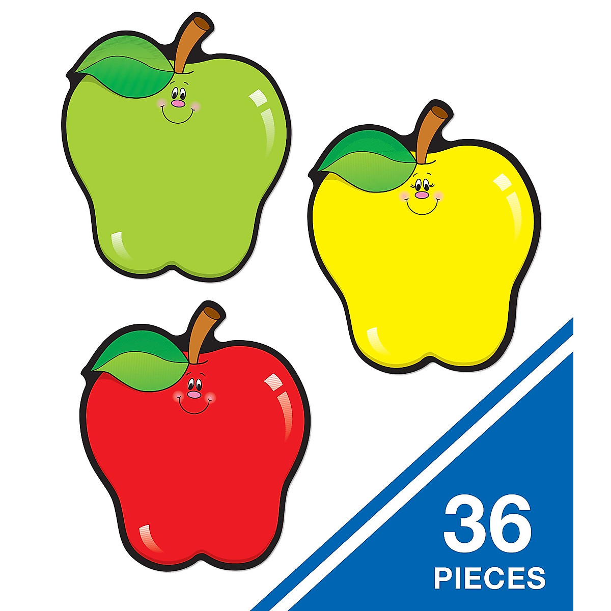Carson Dellosa Fall Apples Cutouts, 36 Apple Cutouts for Bulletin Board and Classroom Décor, Seasonal Classroom Cut-outs, Fall Cutouts for Classroom Bulletin Board Decorations and Fall Décor