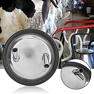 Milk Bucket Lid - Stainless Steel Milk Bucket Lid And Gasket For Milking Machine Two Open Lid