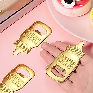 16 Pieces Bottle Opener Baby Shower Favor for Guest Rose Gold Feeding Bottle Opener Wedding Favor Baby Shower to Guest Party Favor Decoration Supplies (White Box)