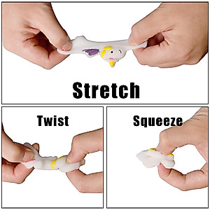 Cllayees 24 Pcs Squishy Toys, Unicorn Kawaii Mochi Squishies, Unicorn Party Favors Stress Relief Toys, Goodie Bags Christmas Birthday Gifts Classroom Prizes for Kids (Unicorn)