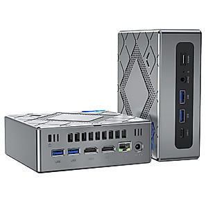 KAMRUI Mini PC Intel Core i7-10810U (up to 4.9GHz) Mini Tower Computer, 16GB RAM 512GB SSD Small Desktop PC Type-C USB3.0 VESA for 4K HDMI 3 Screen Display Gift Home Theater Office
