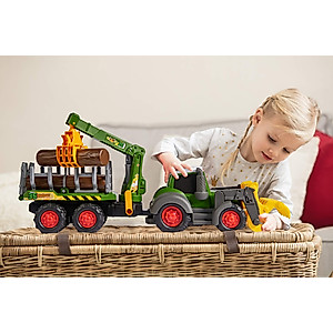 DICKIE TOYS - Happy Fendt 25 Inch Forester Truck and Trailer, Green