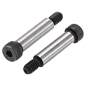 uxcell Alloy Steel Hexagon Socket Head Shoulder Screws Bolts, 1-1/4" Shoulder Length, 5/16" Shoulder Dia, 1/4-20 Thread, 4pcs
