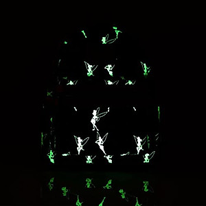 Loungefly Women's Disney Pink Tinkerbell Glow in the Dark Allover Print Backpack