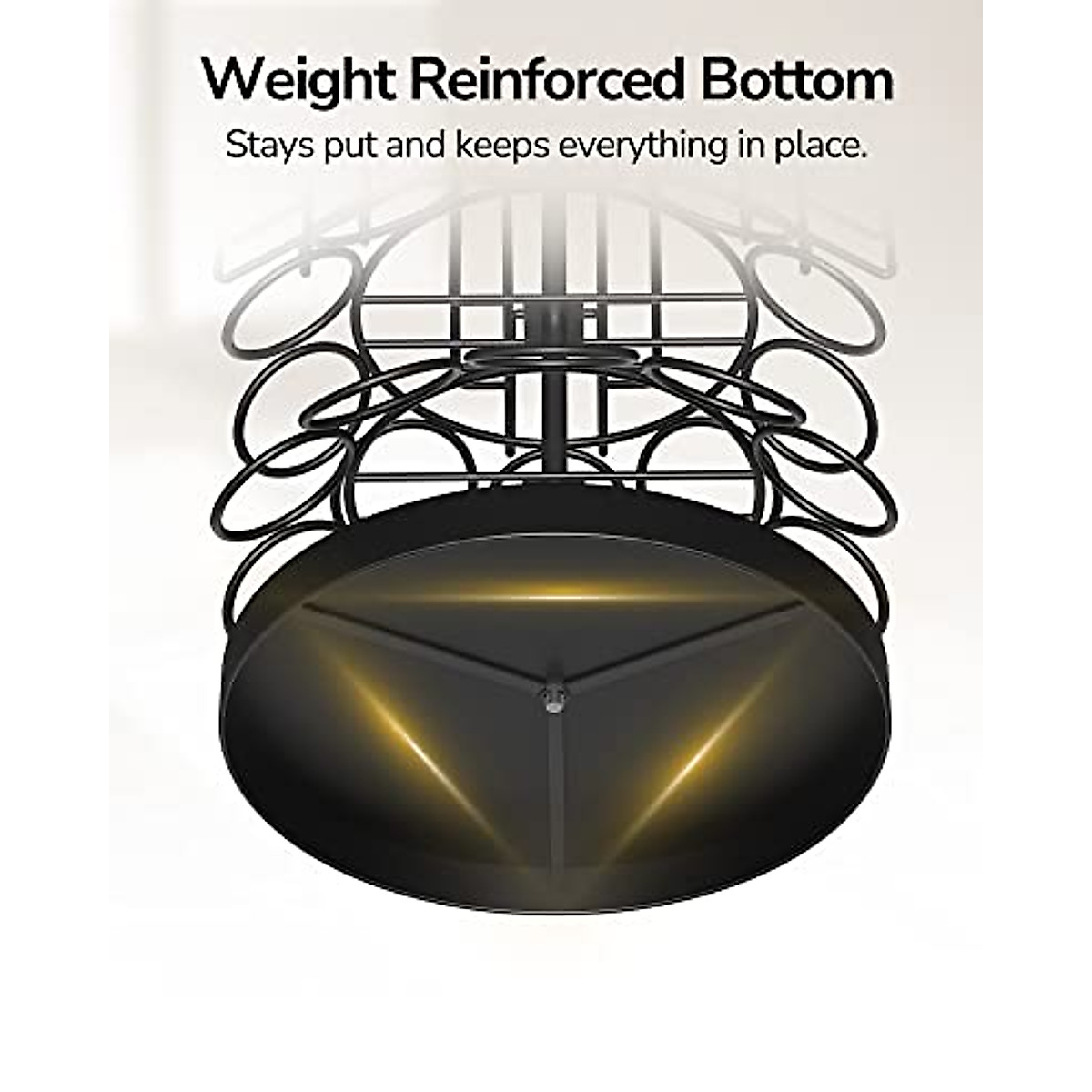 ULG Coffee Pod & Tea Bag Organizer Carousel Stand, K Cup Holder, Organizes 20 K-cups for Keurig and 60 Tea Bags - Coffee Bar Accessory for Kitchen Office, Countertop or Coffee Station Storage, Black