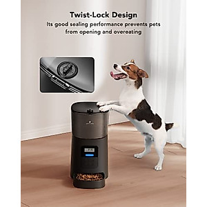 PETLIBRO Automatic Dog Feeder 6L Auto Dry Food Dispenser for Large Breed with Lock Lid for Naughty Pet, Timed Cat Feeder Low Food LED Indication with Anti-Clog Design Up to 50 Portion & 6 Meals Daily