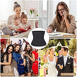 KDHGi Waist Wrap, Waist Trainer for Women with Loop Design, Tightness Adjustable & Non-Slip, Plus Size, Invisible & Flexible for Stomach, Lower Belly Fat, Post Partum Black