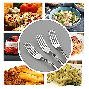 Bagele 12 Pieces Stainless Steel Dinner Forks, Silverware Forks Set