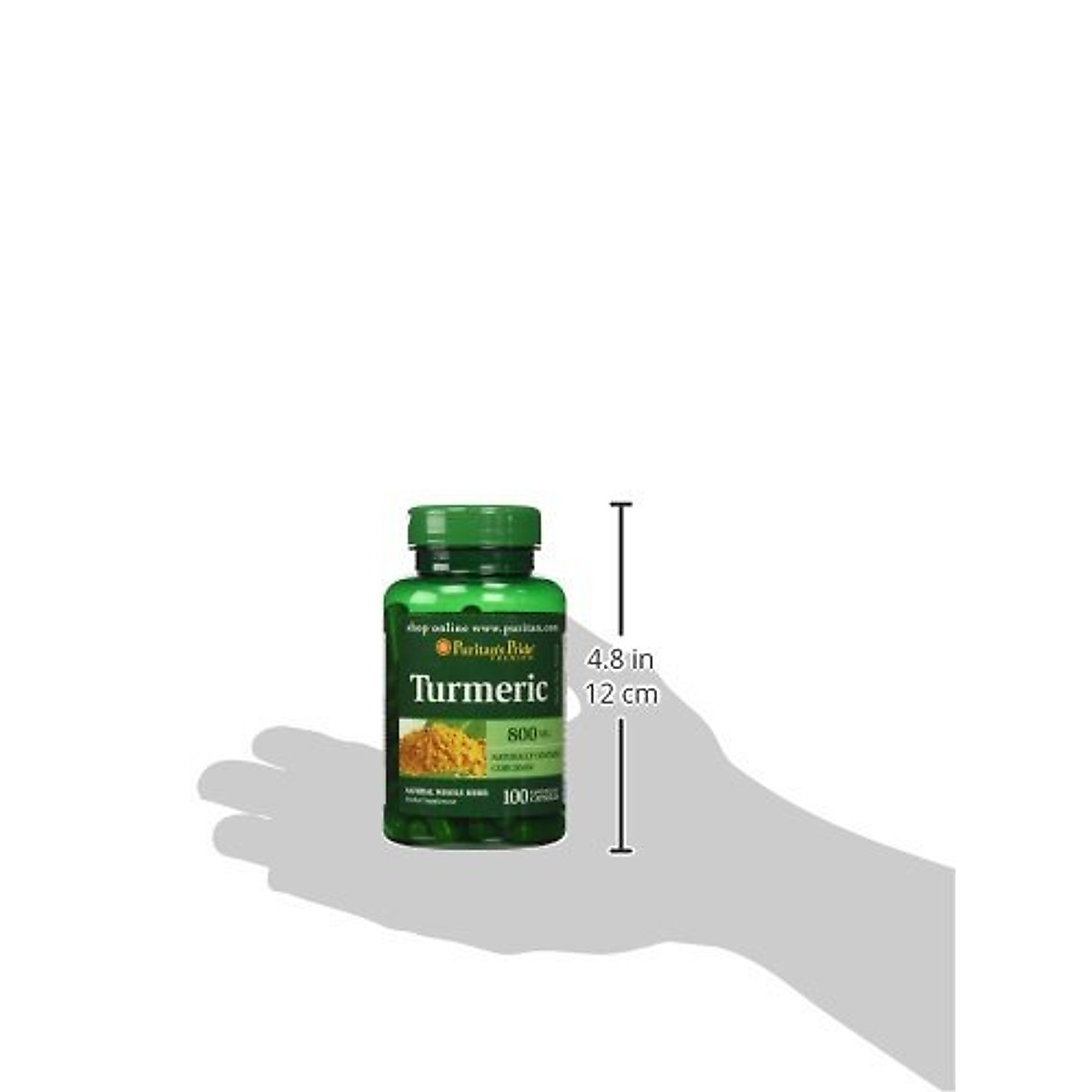 Puritan's Pride Turmeric 800 mg 100 Capsules (2 Pack)