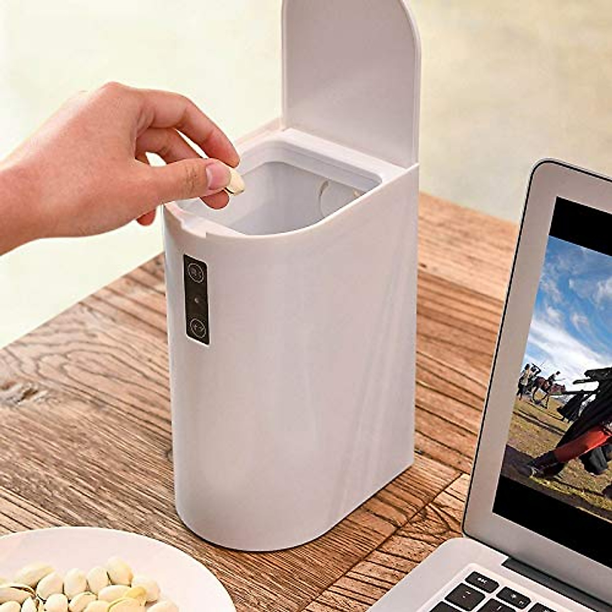 TKFDC Home Intelligent Automatic Induction Electric Rubbish Trash Can Smart Waste Bins Garbage Can Touchless Mini Trash Can