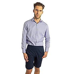 Inspired Comforts Men's/Unisex Tearaway Post Surgery Recovery Shorts with Pockets |Hidden Easy Open Side Snaps | Adjustable Elastic |100% Cotton | XL, Navy