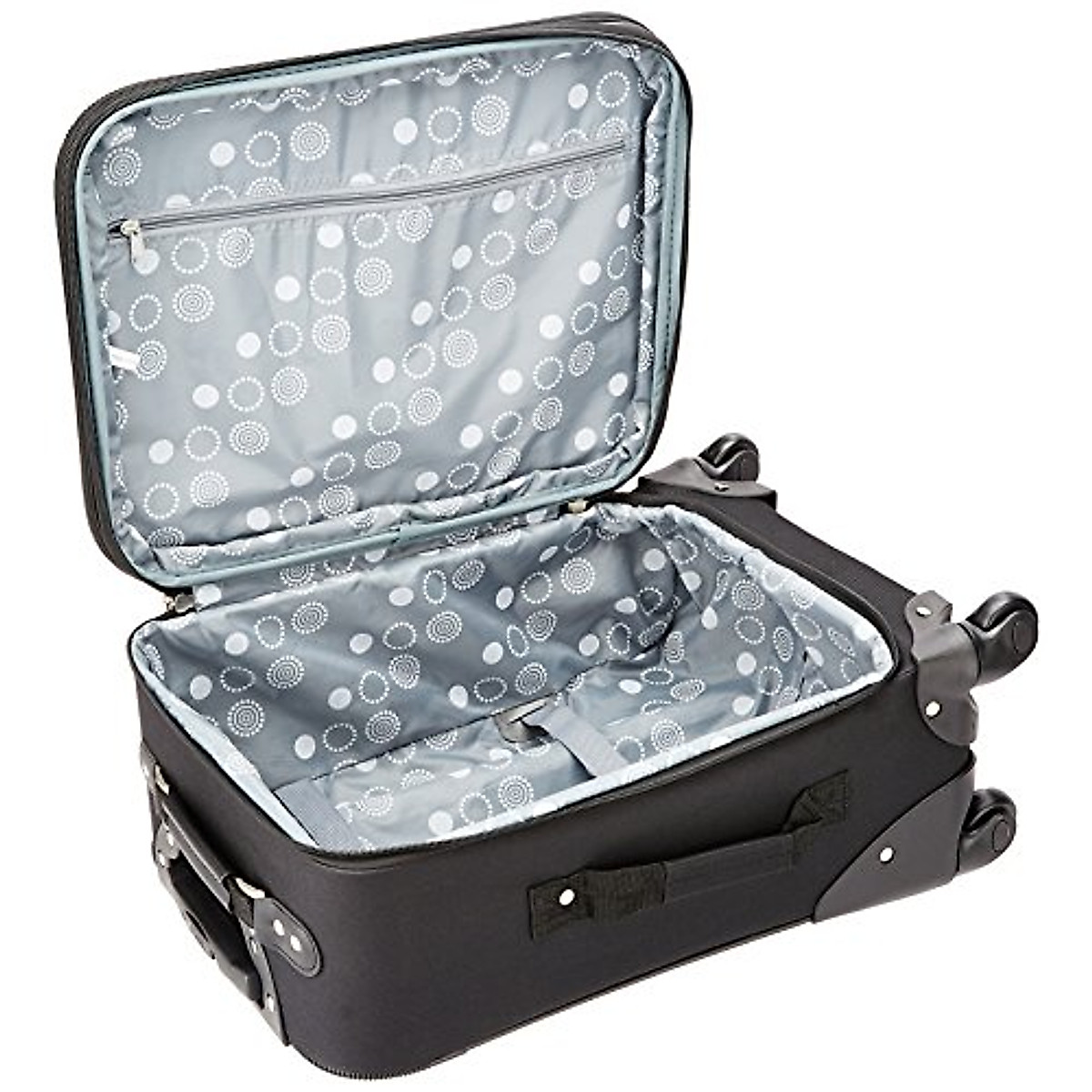 Rockland Expandable Spinner Carry On, Black, 19-Inch
