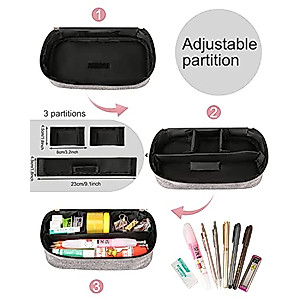 Pencil Pen Case Big Capacity Stationery Organizer Bag School College Office Large 2 Layer Pencil Pouch Pencil Pen Box With Compartment