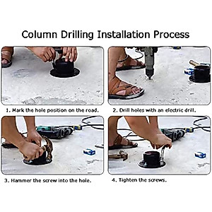 Driveway Security Post Barrier 2-Pack Parking Bollards with Lock Bollard Post Removable Security Posts for Driveways 114mm Wide Parking Barrier Concret Traffic Cones (Size : 1000x114mm)