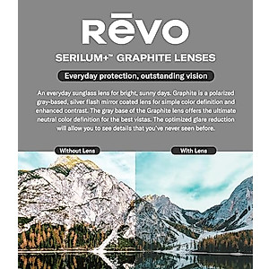 Revo Sunglasses x Kendall Toole: Polarized Lens with Eco-Friendly Pantoscopic Frame, Bolt, Tortoise Frame with Graphite Lens