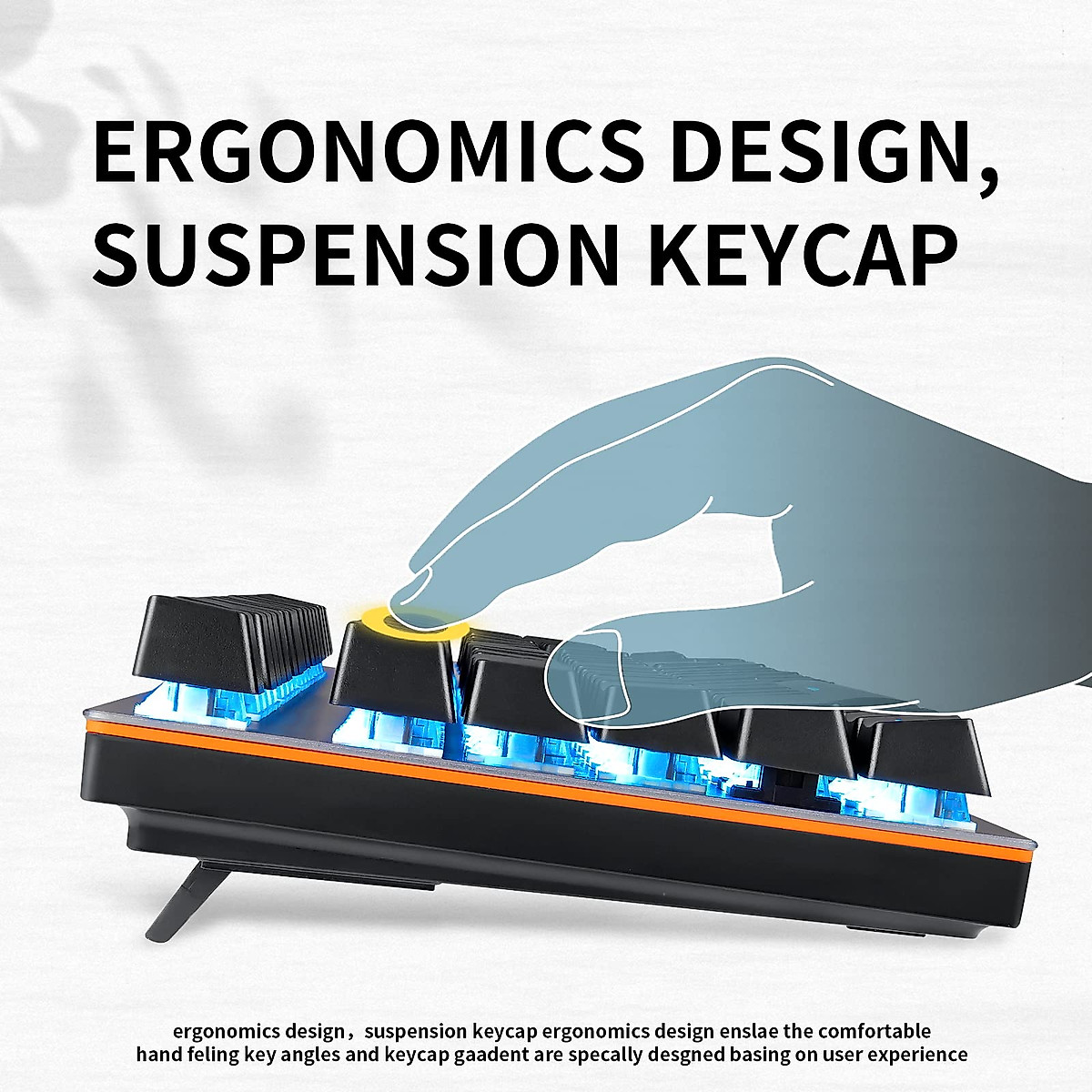 MOTOSPEED 2.4GHz Wireless/USB Wired Mechanical Keyboard 104Keys Led Backlit Blue Switches Gaming Keyboard for Gaming and Typing,Compatible for Mac/PC/Laptop