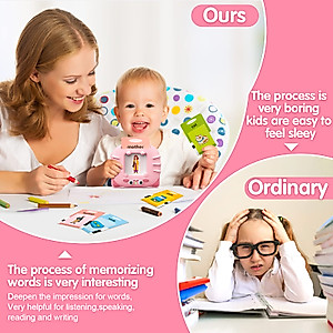 Speech Therapy Toys for Toddlers Kids: Talking Flash Cards Learning Toys Sound Electronic Autism Toys - Preschool Educational FlashCards Toys for 2 3 4 5 6 1 Year Olds Boys Girls Baby