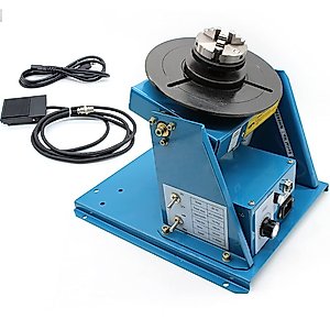 KannBeki 10KG Rotary Welding Positioner Turntable Table, 110V Portable Welder Positioner Turntable Machine 2.5" 3 Jaw,2-10 r/min