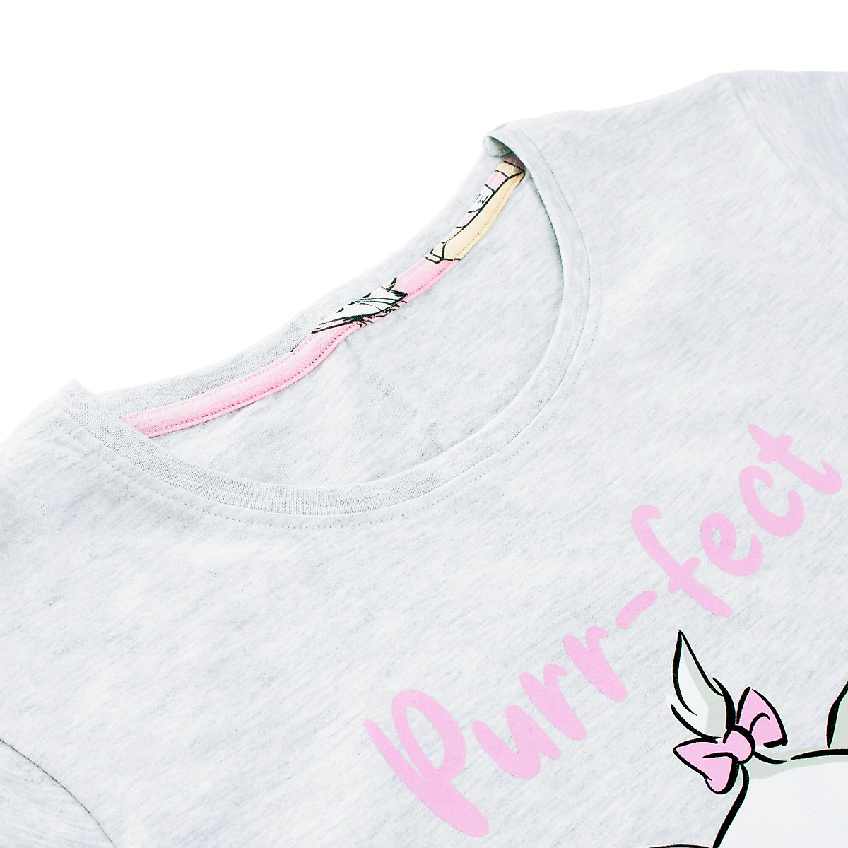 Disney Pajama for Women | Ladies Aristocats Pajamas | Cotton Short PJ Set Grey Medium