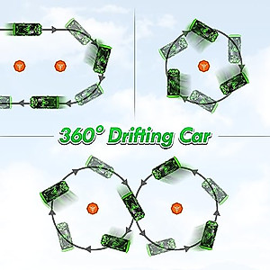 BIFYTON RC Drift Car, Remote Control Car with LED Lights Glow and Drifting Tire,14KM/H Fast High-Speed Rc Car with 2 Rechargeable Batteries, Suitable for 4-7, 8-12 Boys Girls Kids Gift