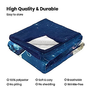 Anime Cartoon Kids Throw Blanket for Couch Sofa All Seasons Lightweight Luxury Soft and Fuzzy Blankets for Boys Girls Adults Gifts (Moon1, 40"x50")