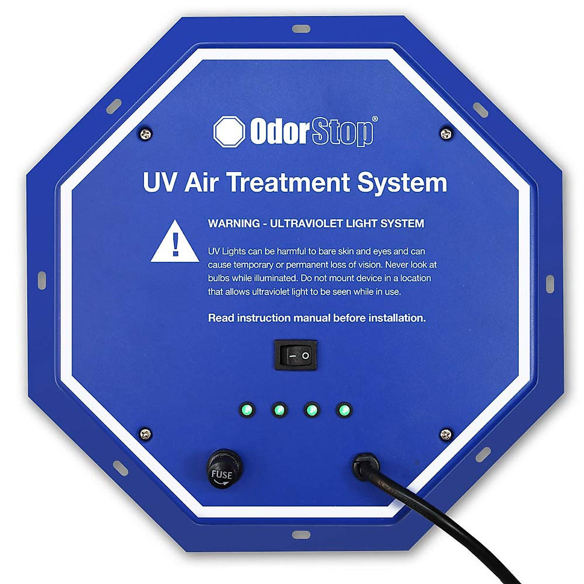 OdorStop OS36PRO1 UV Air Purifier - 36 Watt System with Energy Saving Airflow Sensor and 16” Bulb (OS36PRO1 w/Air Flow Sensor, 16” Bulbs)