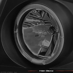 AKKON - For Ford F150 F-150 Pickup Black Smoke Dual Halo LED G2 Projector Headlights Front Lamps Replacement