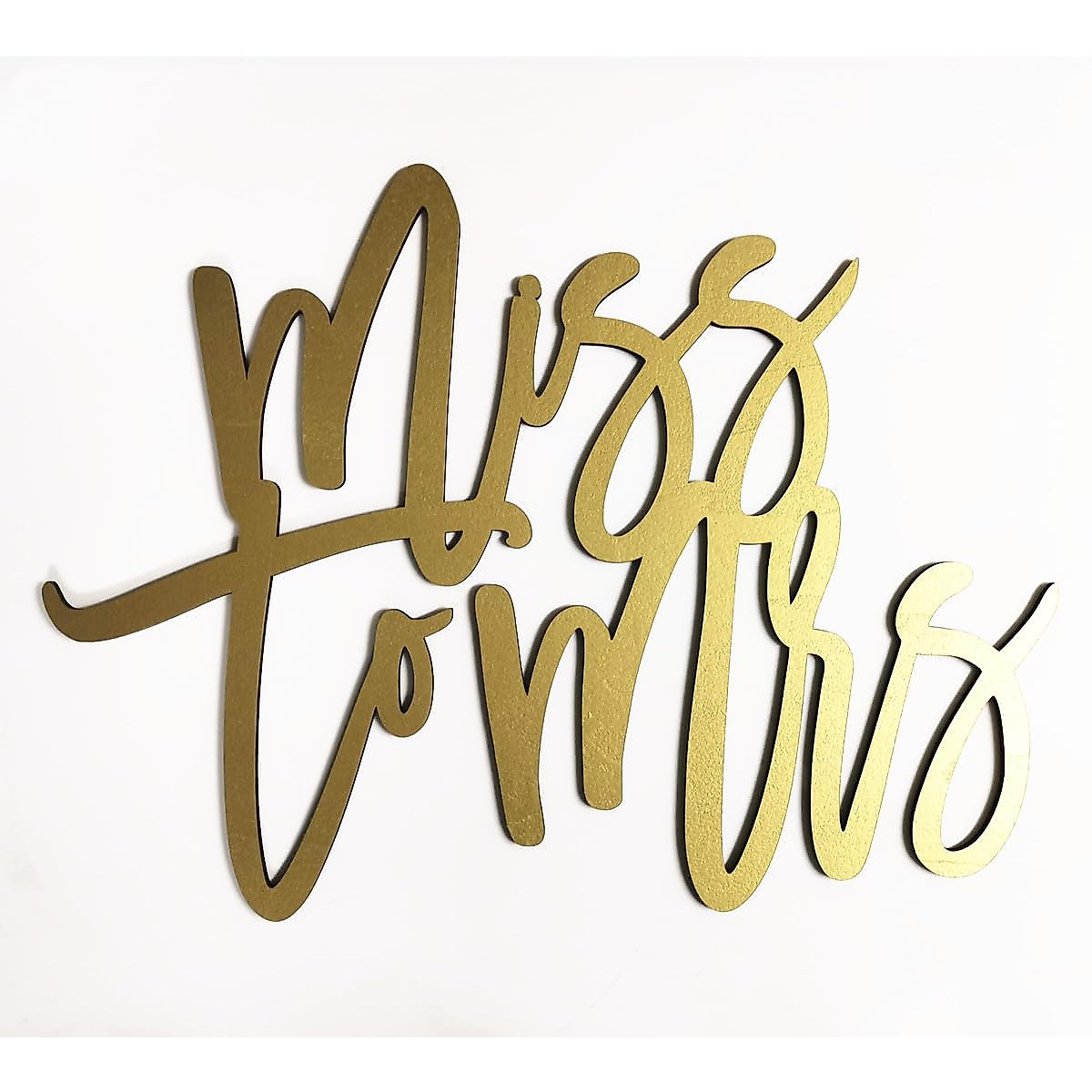 Golden Miss to Mrs Sign Wood Party Banner for Bridal Shower Decor, Bachelorette Party Backdrop, Engagement, Wedding, Couples, Greenery Hedge Wall, Photo Backdrop