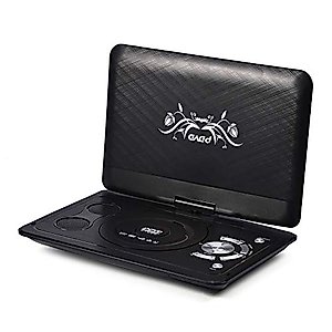 Zerone 13.9inch HD Portable DVD Player, MP3/CD/TV Player with Swivel Screen Built-in Rechargeable Battery Supported Secure Digital Memory Card and USB Direct Play (US Plug 110-240V)