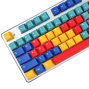 MOLGRIA Tint Plates Keycaps, 133 Set Colorful Keycaps for Gaming Keyboard, PBT Cherry Profile Dye Sublimation Keycap for Gateron Kailh Cherry MX 104/87/74/61 60 Keyboard