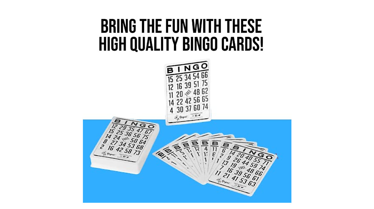 Classic Bingo Cards - 50 Durable, Reusable Cards for Fun & Games