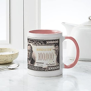 CafePress $100,000 Bill Mug Ceramic Coffee Mug, Tea Cup 11 oz