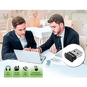Kinivo USB Bluetooth Adapter for PC BTD400 (Bluetooth 4.0 Dongle Receiver, Low Energy) - Compatible with Windows 11/10/8.1/8/7, Raspberry Pi, Linux, MacOS, Laptop & Headphones