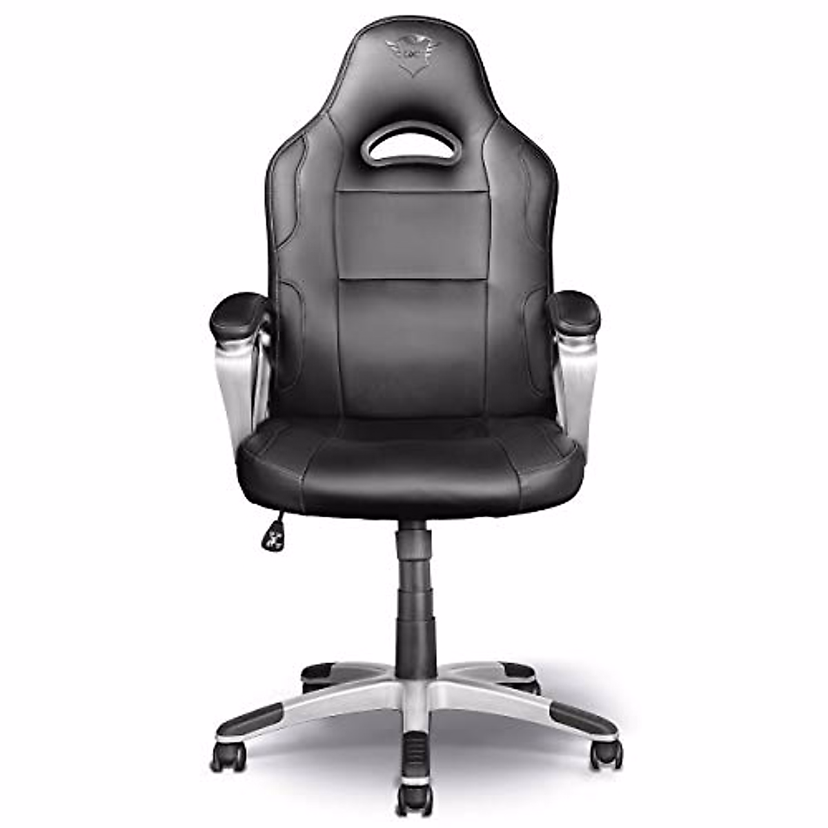 Trust Gaming Chair GXT 705 Ryon - Ergonomic PC Desk Swivel Chair, Full 360° Rotatable, Class 4 Gas Lift, Armrest with Cushions, Tilting Seat, Double Wheels - Black