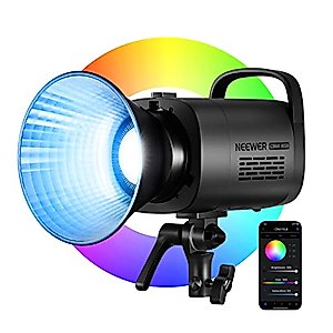 NEEWER LED Video Light Bowens Mount RGB CB60 70W, RGB Full Color 18000 Lux@1m CCT 2700K~6500K CRI 97+ 17 Lighting Scenes App Control Continuous Lighting for Photography, Studio Video Lighting