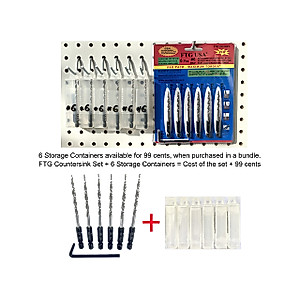 FTG USA Replacement Tapered Countersink Drill Bit Set 6 Pc (#6) 9/64"
