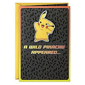 Hallmark Pokémon Birthday Card (Wild Pikachu)