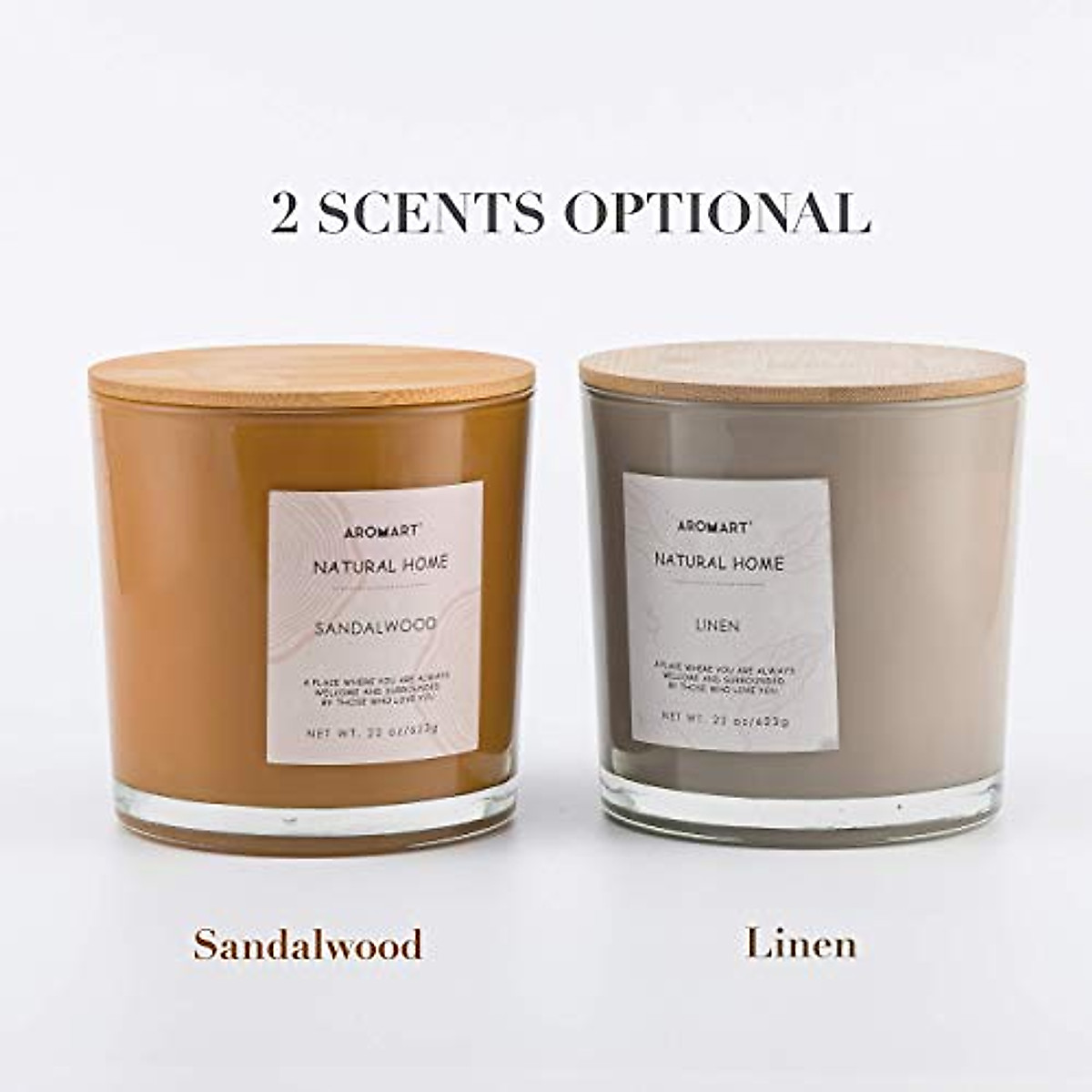 Preferred Linen Candle and Sandalwood Candle Bundle for Natural Soy Wax