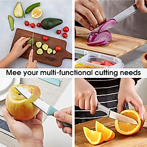 20 pieces Paring knife, Paring Knives Ultra Sharp Vegetable and Fruit Knife with Sheath Cover, Rust Proof Stain Resistant Steel Small Kitchen Knife, include 10PCS Peeling Knives and 10PCS Knife Sheath