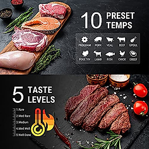 ThermoPro TP21 Wireless Meat Thermometer for Grilling and Smoking, BBQ Thermometer for Cooking, Food Grill Thermometer with 8.5' Meat Probe, Smoker Thermometer with Alert & Timer, LCD Backlit Screen