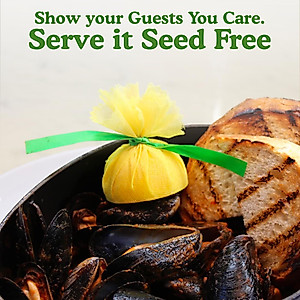 Regency Wraps Lemon Cover With Ribbon For Seed Free Squeezing of Lemon Halves or Wedges, Ribbon Wrap, Yellow (100 Count)