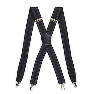 Dockers Men's Docker's 1 1/4" Suspenders,Black,One Size