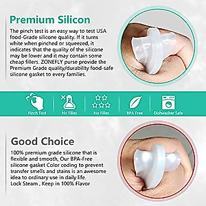 Original Ninja Foodi Sealing Ring Silicone Gasket for Ninja Foodi FD401/FD302/OS401/OS301/OP401/OP302 Pressure Cooker 6.5 Qt and 8 Quart Replacement Gasket Air Fryer Parts - 2 Pack