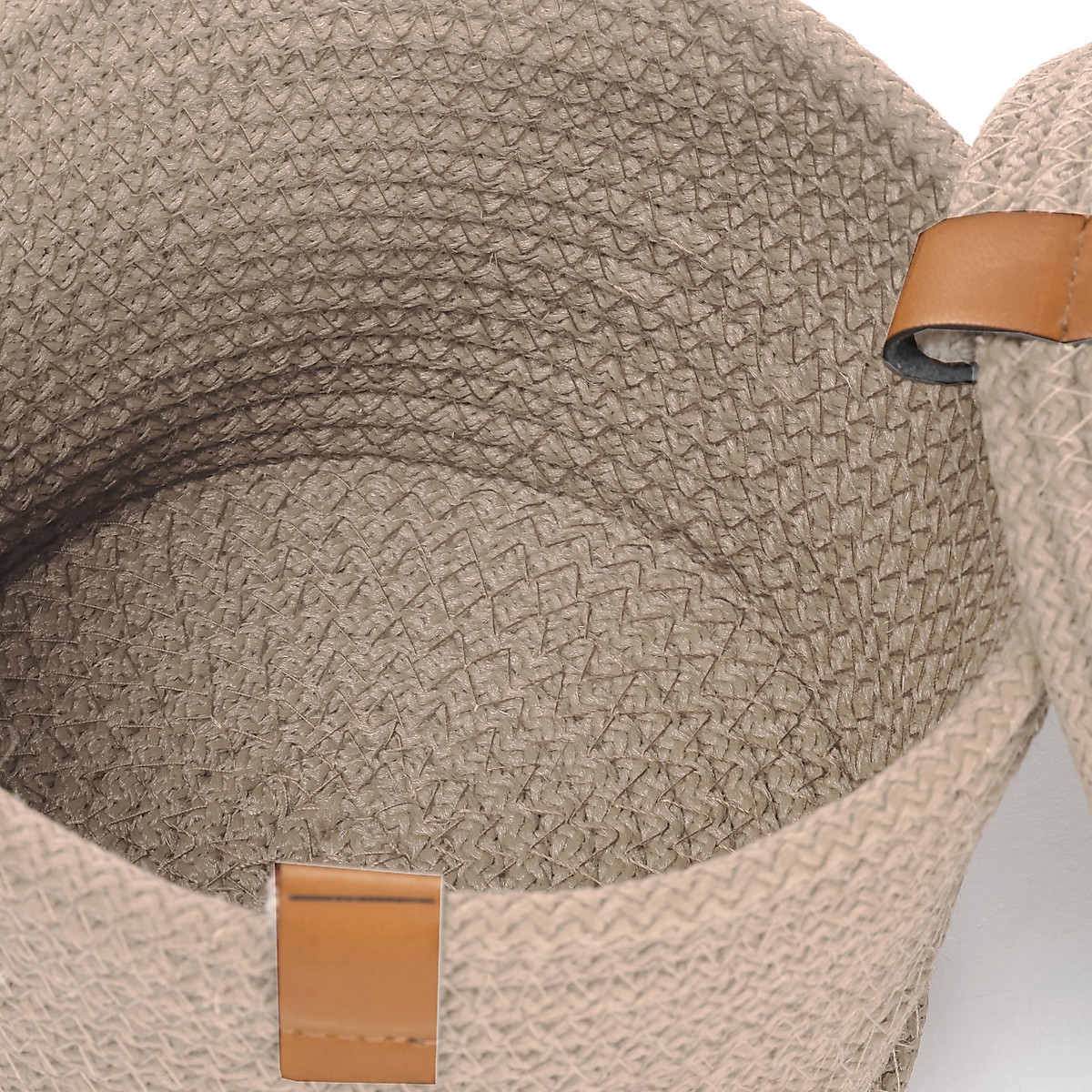 Tonestone Handmade Multipurpose Rope Braided Organizer Basket with Lid for Jewelry, Shawl, Belt, Buckle, Cotton, Cable, Key 4 colors (Beige)