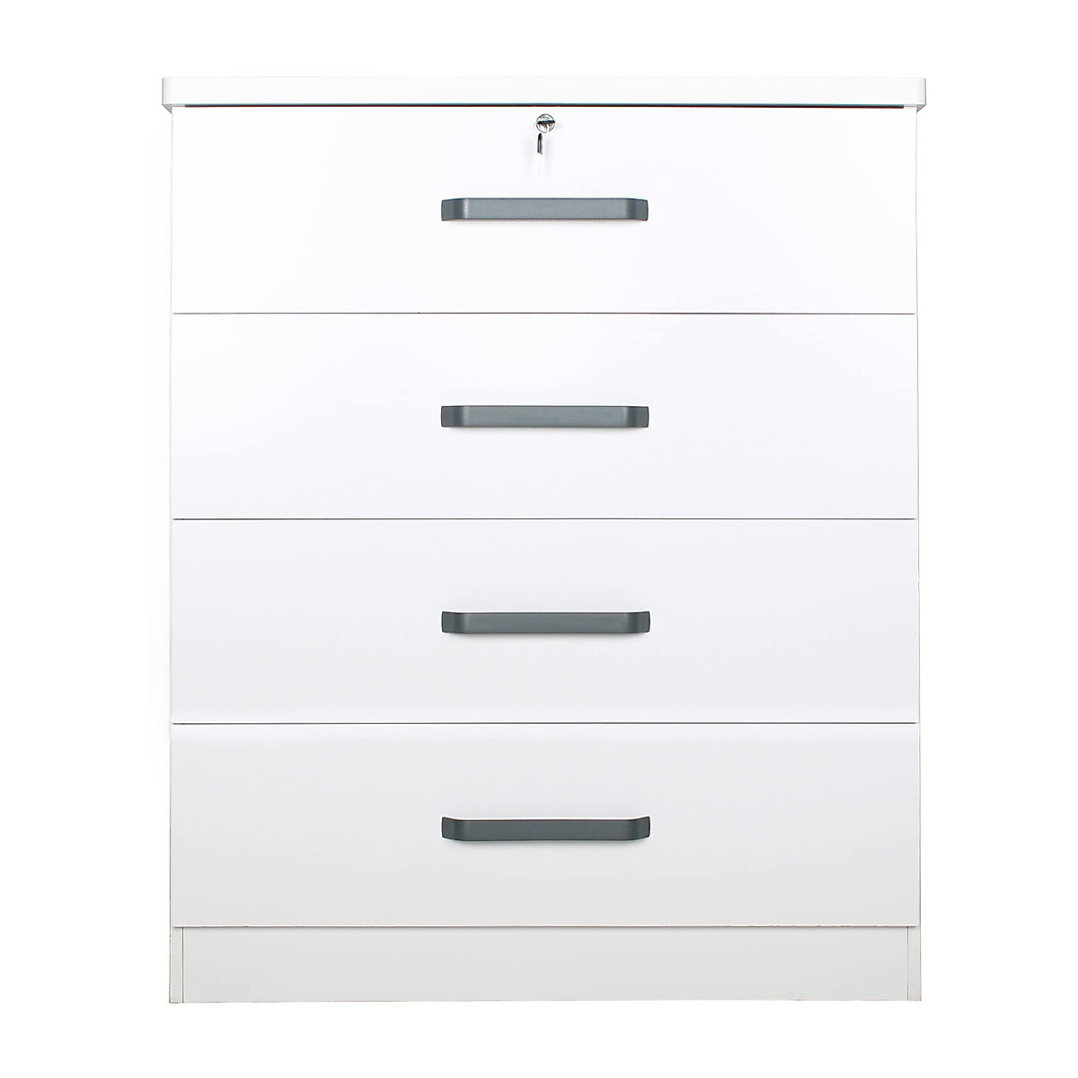 Better Home Products Carell Furniture Super Jumbo 4 Drawer Storage Chest Dresser in White