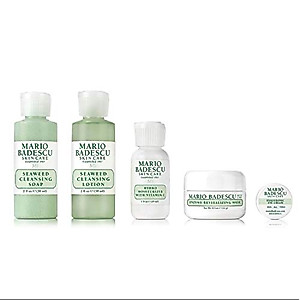 Mario Badescu Combo/Dry Regimen 5 Piece Kit, Skincare Gift Set Includes Seaweed Cleansing Soap, Seaweed Cleansing Lotion, Hydro Moisturizer, Enzyme Revitalizing Mask, and Hyaluronic Eye Cream