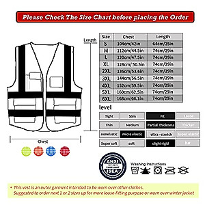 Tydon Guardian Reflective Safety Vest for Women Men High Visibility Security With Pocket Zipper Front Meet ANSI/ISEA Standard