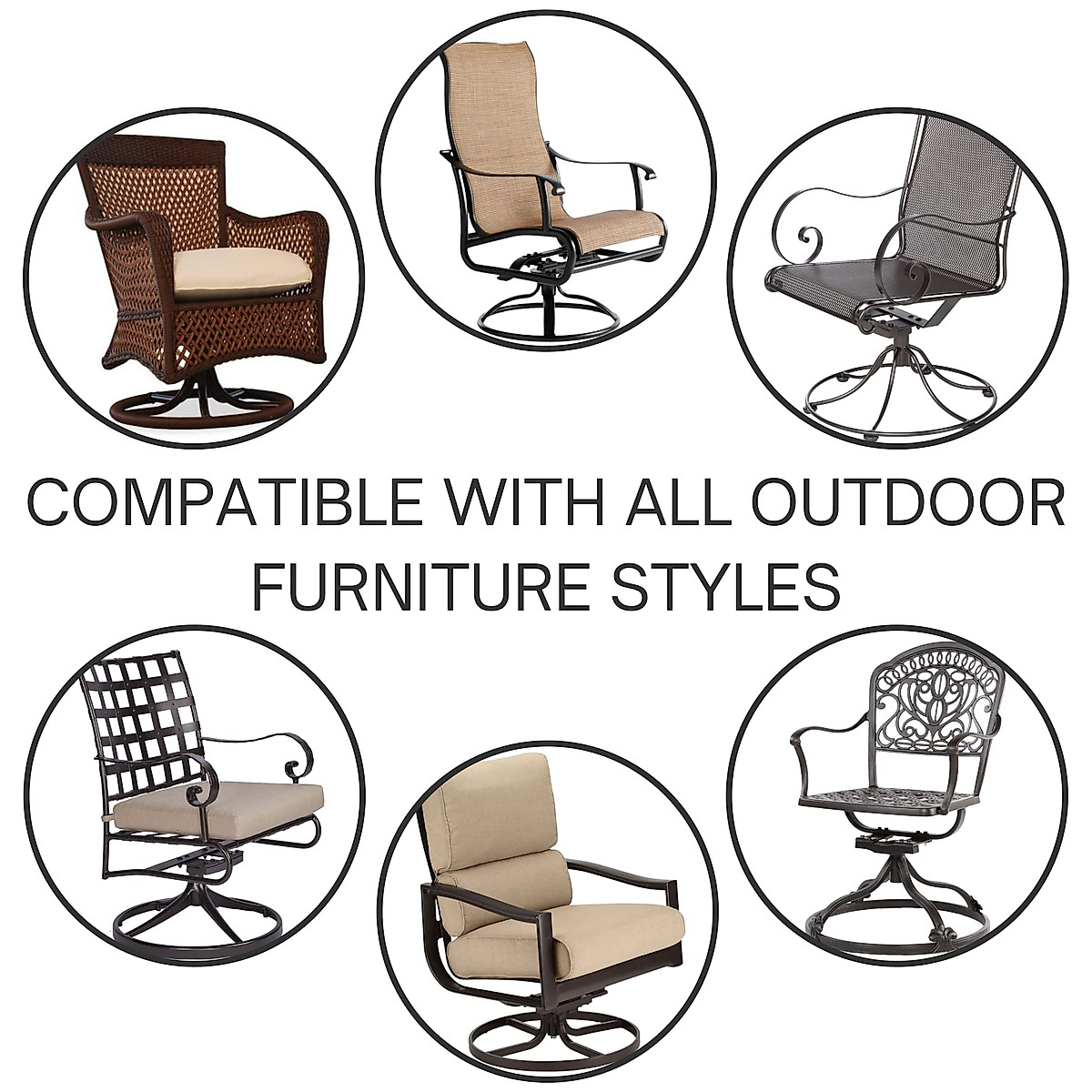 Project Patio - Rocker Spring Plate 3 Inch x 5 Inch, Universal Fiberglass Replacement Part for Swivel Rocking Chair, Outdoor Furniture Repair - 2 Pack